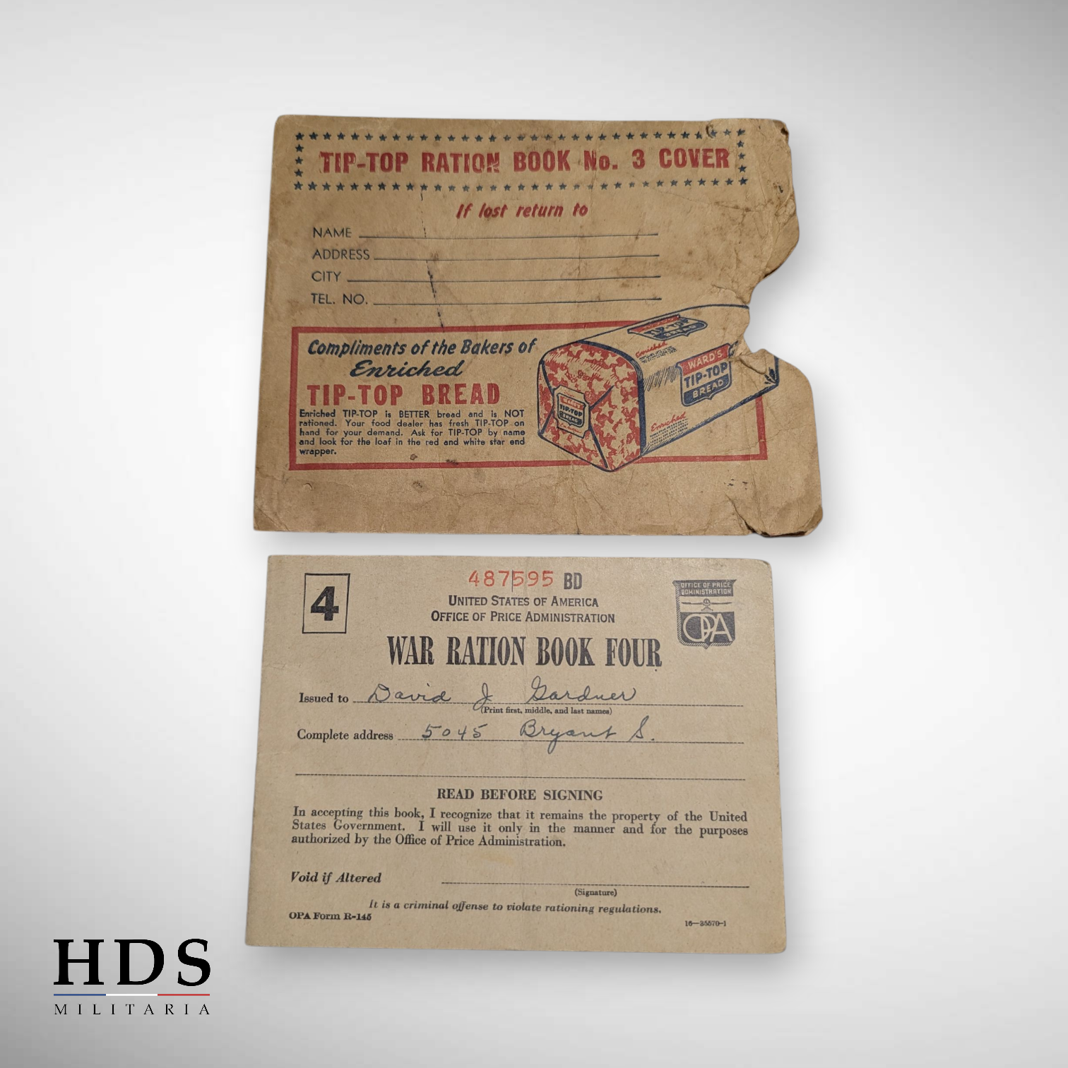 US WW2 ration tickets – HDS militaria