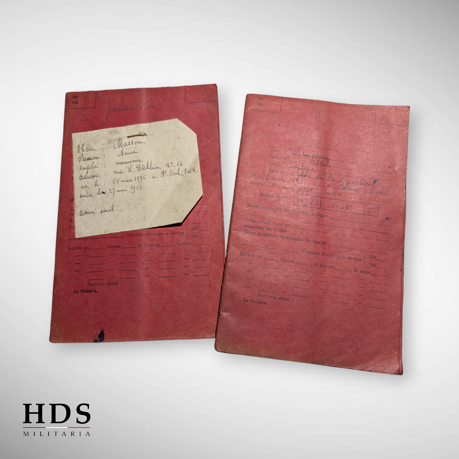 French pay slips 1943 – HDS militaria